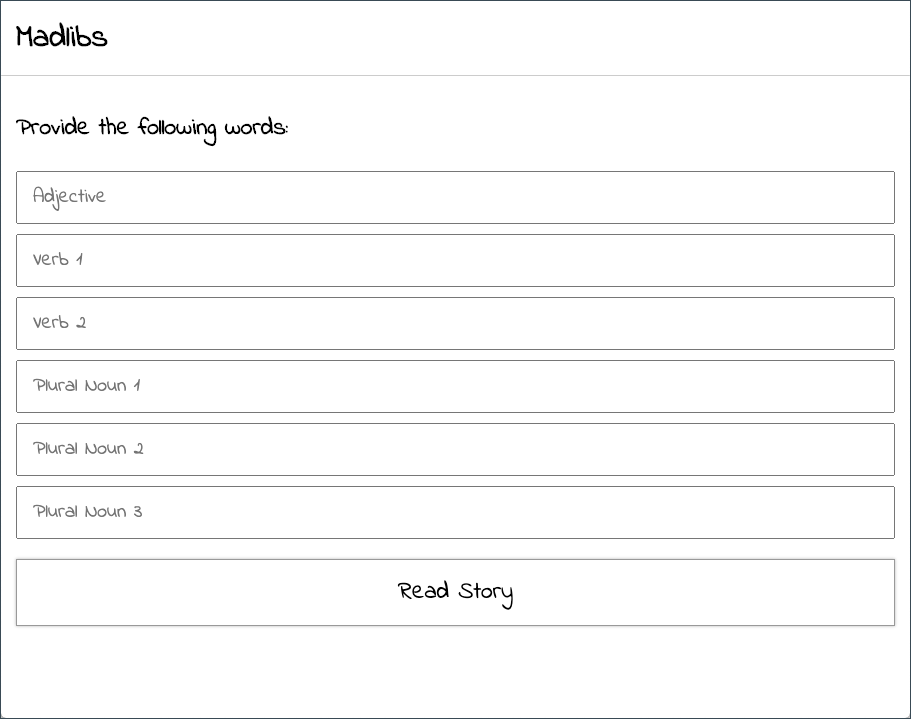 Mad Libs Web App | MTM6302